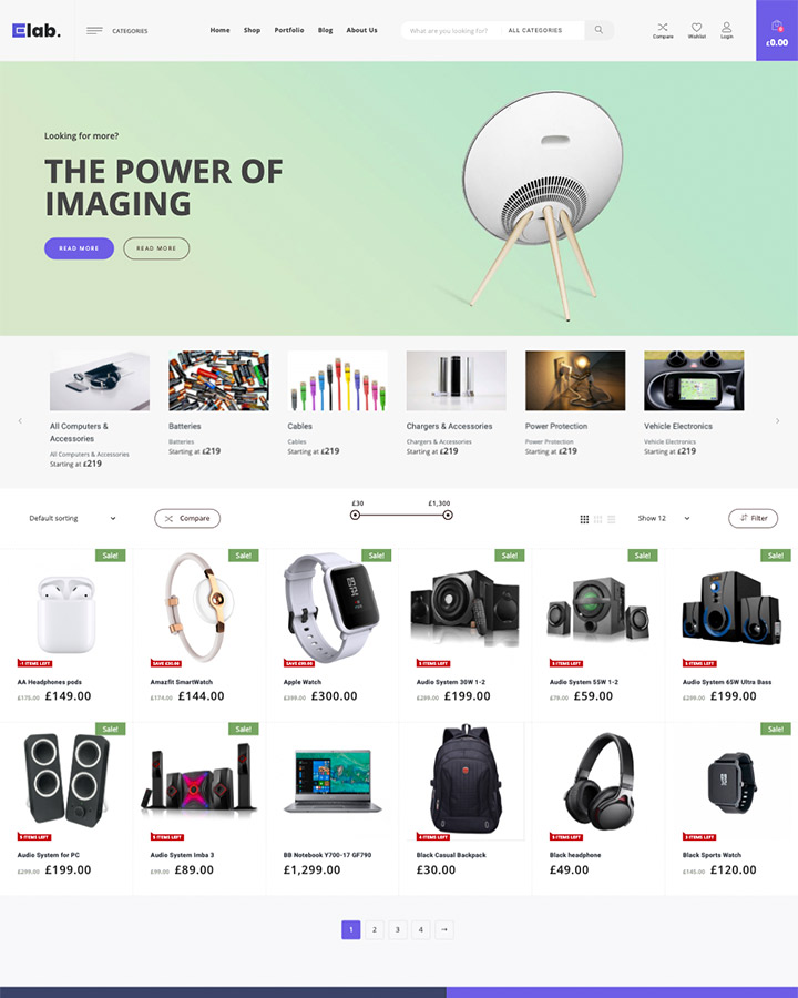 eLab – Multi Vendor Marketplace WordPress Theme