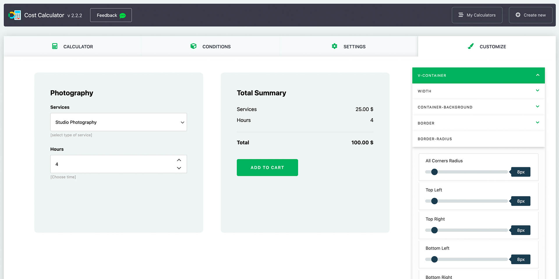 Cost Calculator WordPress Plugin | StylemixThemes