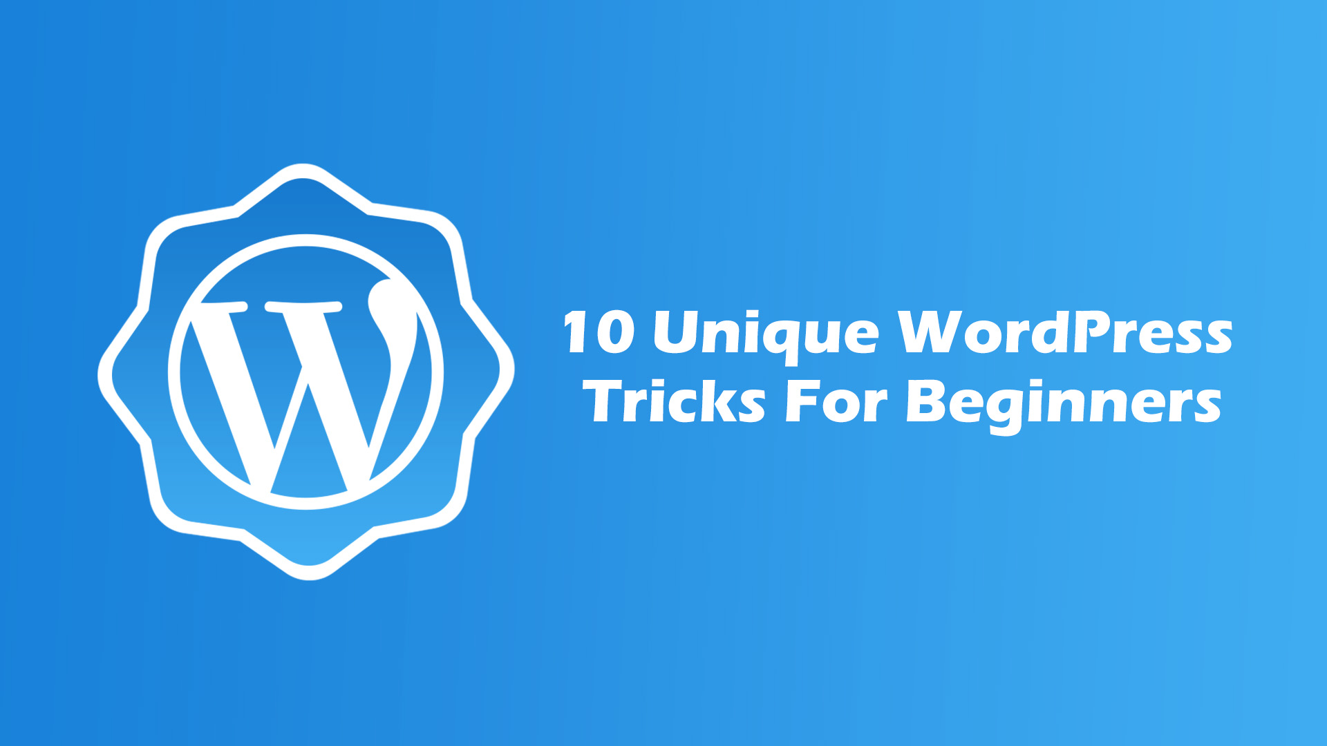 10 Unique WordPress Tricks For Beginners