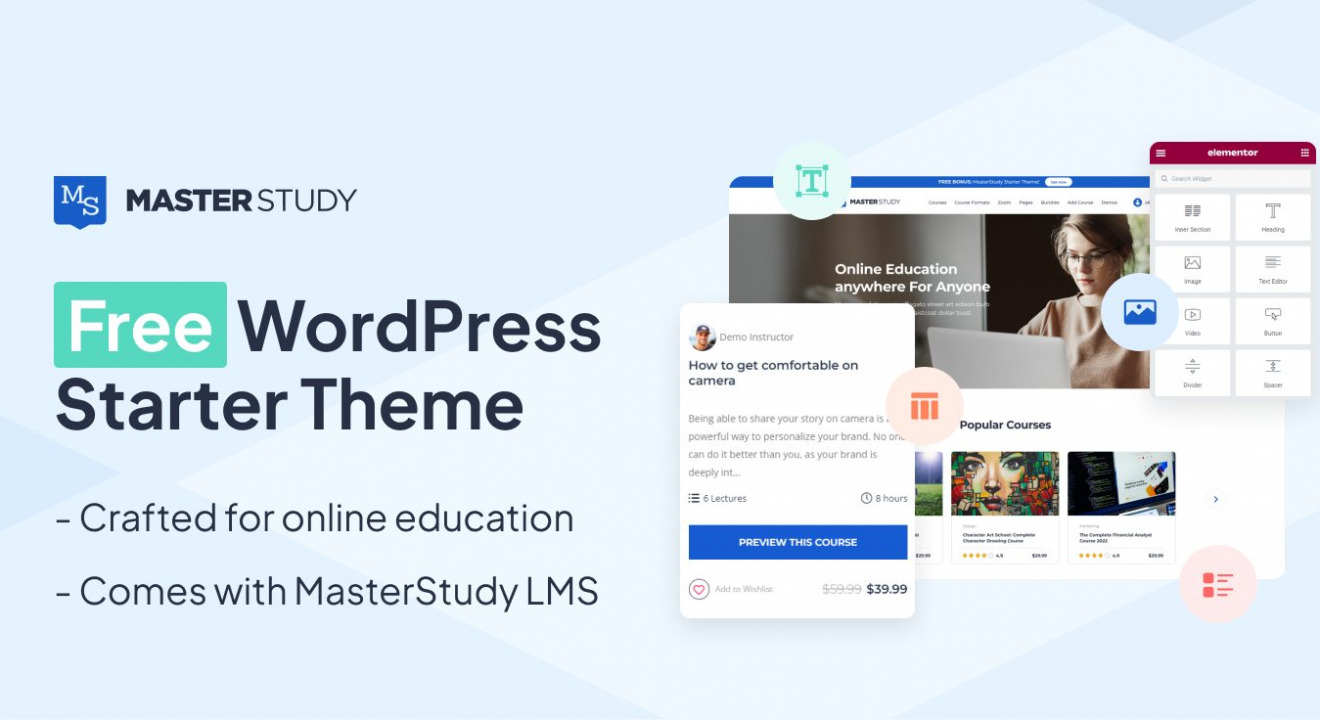 Introducing the Starter theme: A free WordPress theme for MasterStudy LMS plugin
