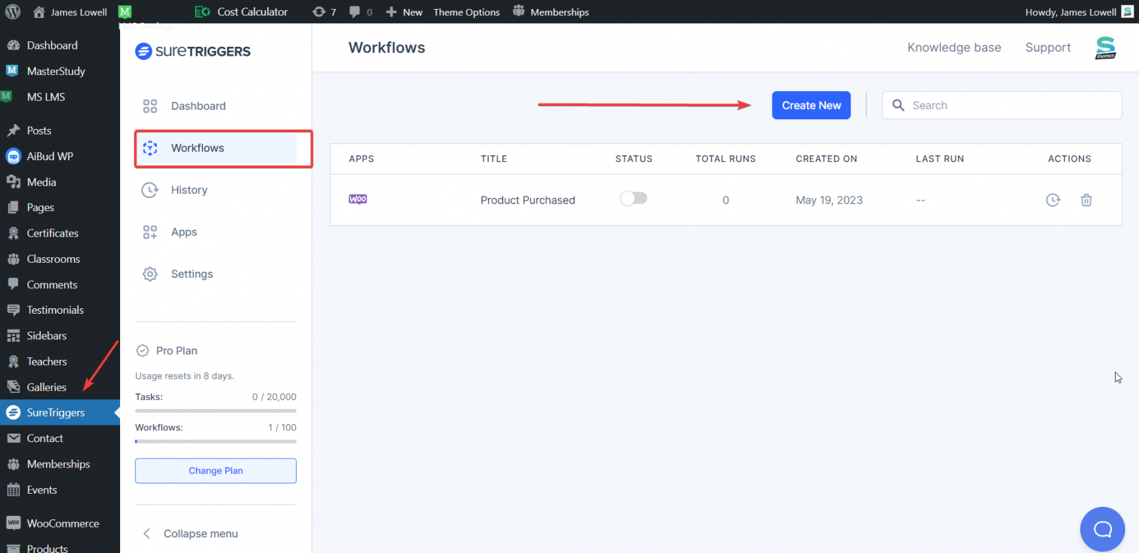 SureTriggers Addon in MasterStudy LMS Plugin