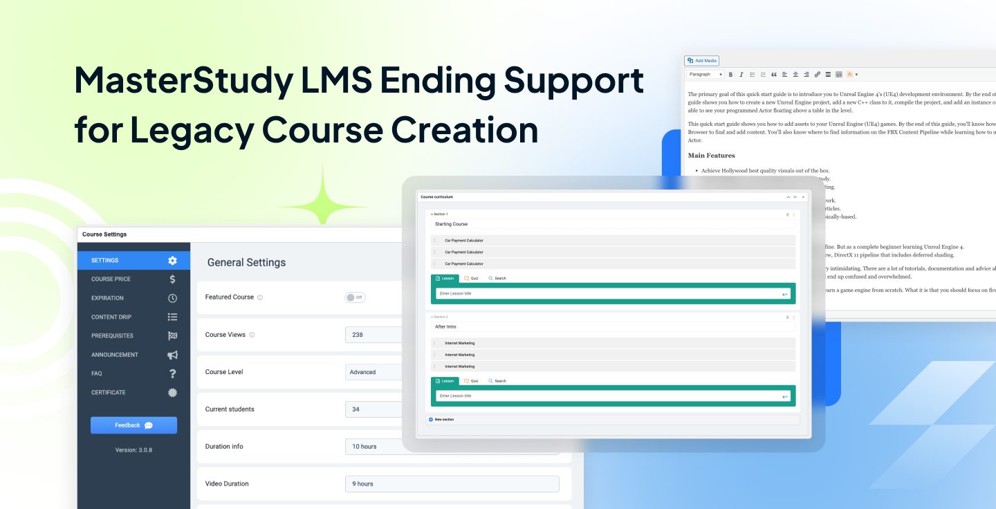 MasterStudy LMS Ending Support for Legacy Course Creation
