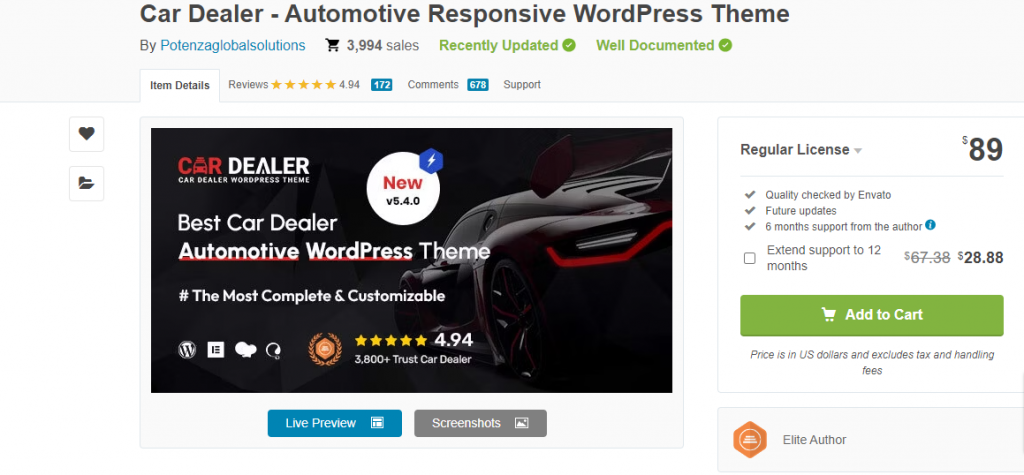 20 Best WordPress Car Dealer Themes