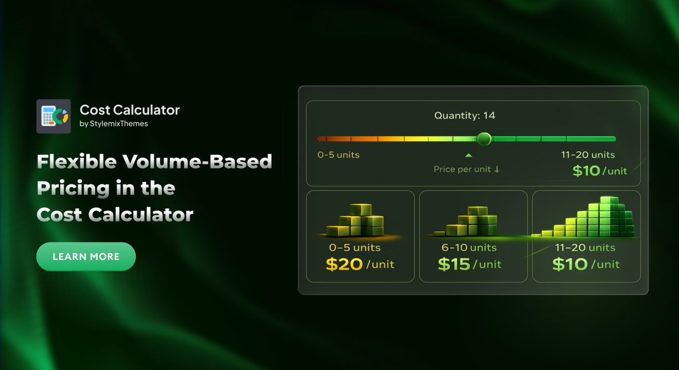 Pricing Structure: Flexible Volume-Based Pricing in the Cost Calculator